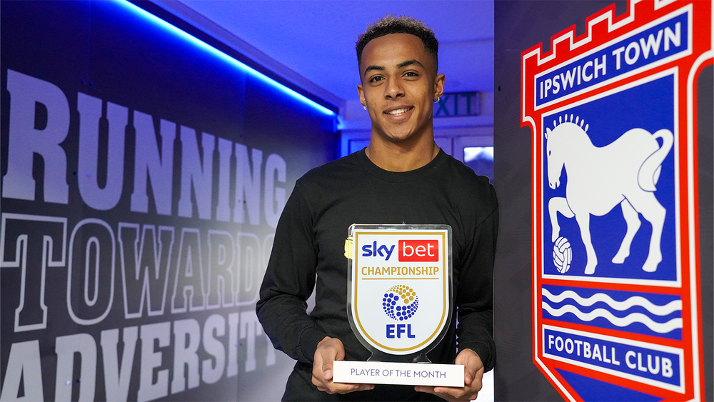 Ipswich Town FC | OMARI NAMED PLAYER OF THE MONTH