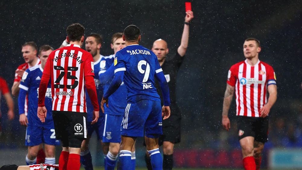 Ipswich Town KAYDEN APOLOGISES FOR RED CARD