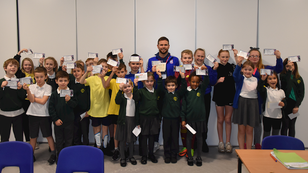 Ipswich Town JUDGE DROPS TICKETS OFF AT CLAYDON PRIMARY SCHOOL