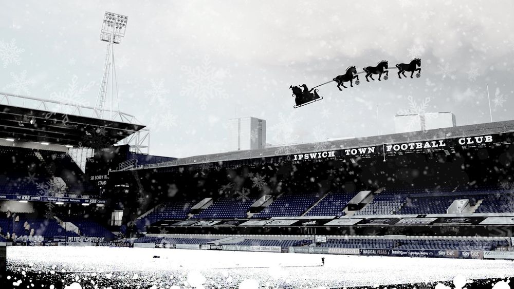 Ipswich Town MERRY CHRISTMAS TOWN FANS